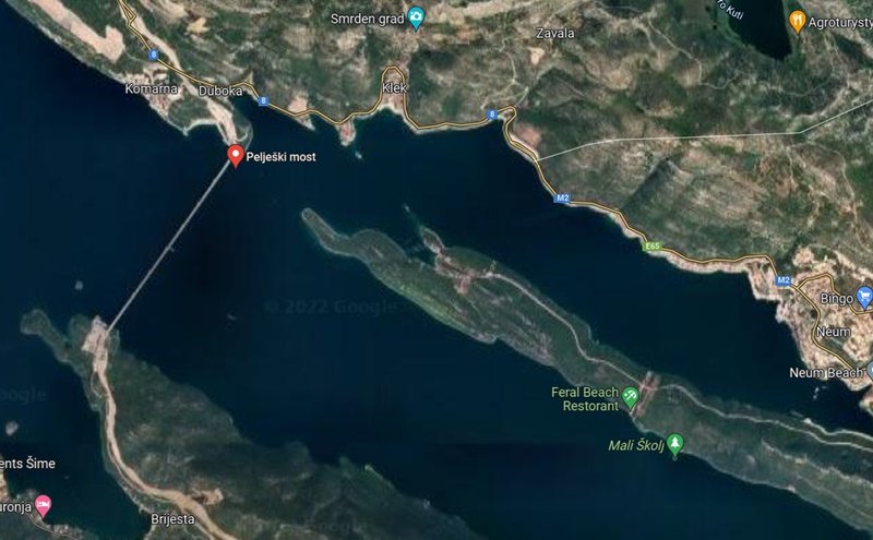 Google maps aktivirao opciju Pelješkog mosta - Dubrovački dnevnik