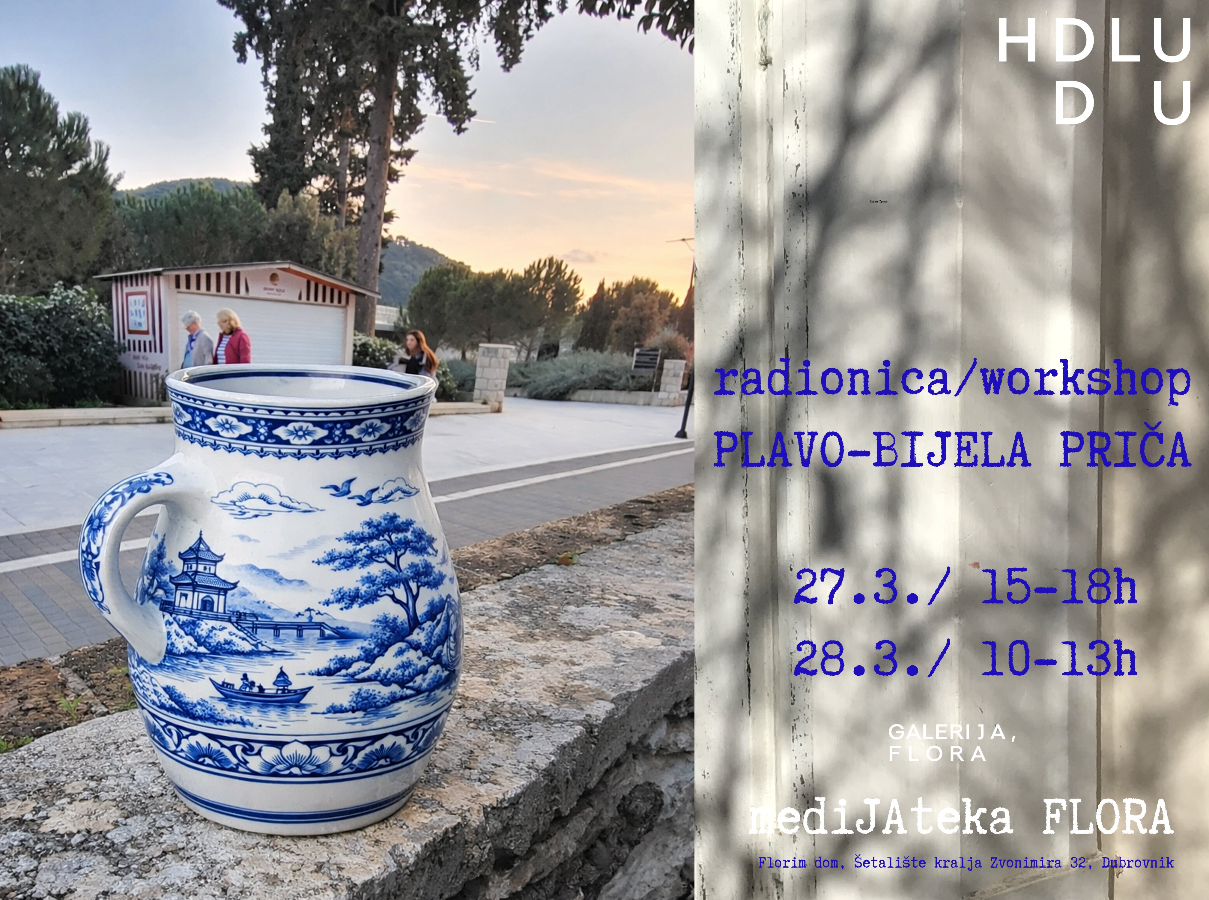 Plavo-bijela priča: Radionica oslikavanja keramike u vrtu Florina doma ...